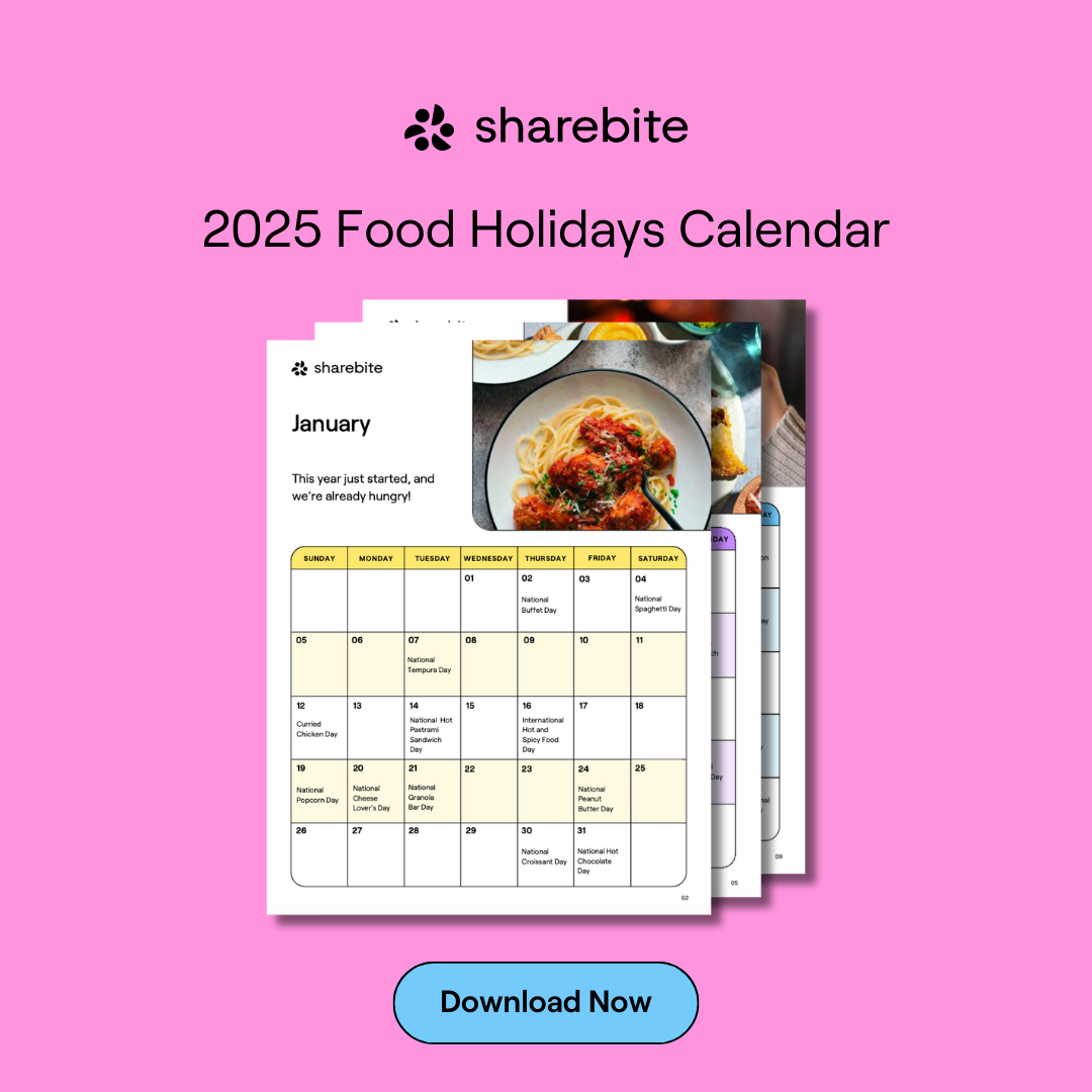 [Free Download] 2025 Food Holiday Calendar from Sharebite